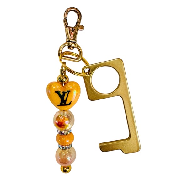 Accessories | Handmade Keychain And Gold Contactless Safety Tool | Poshmark